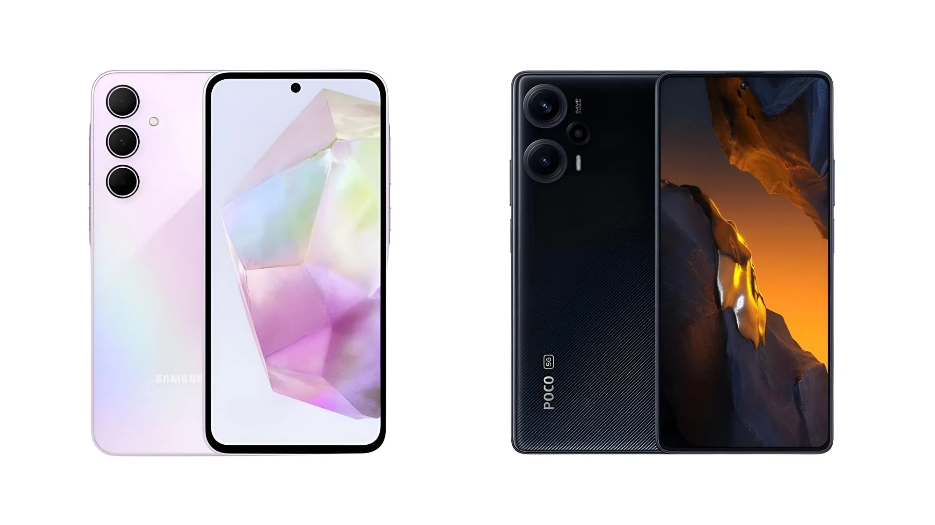 مقایسه گوشی A35 سامسونگ با Poco F5 شیائومی